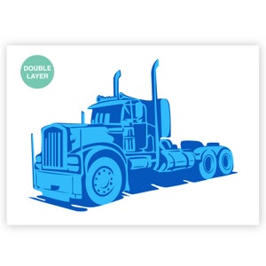 Truck Stencil - Transport Truck Stencil - Lorry Stencil - 2 Layers A3 ...