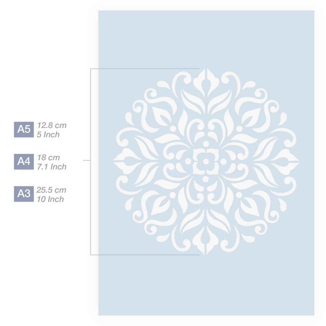 Mandala Stencil A5 Mandala Stencil for Furniture Walls - Etsy