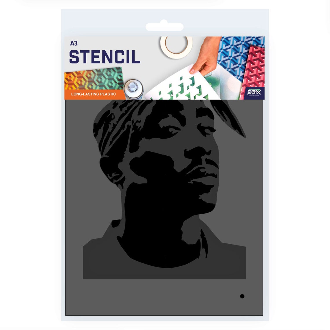 Tupac Shakur Stencil 2pac Stencil 2 Layers A3 Size Stencil - Etsy