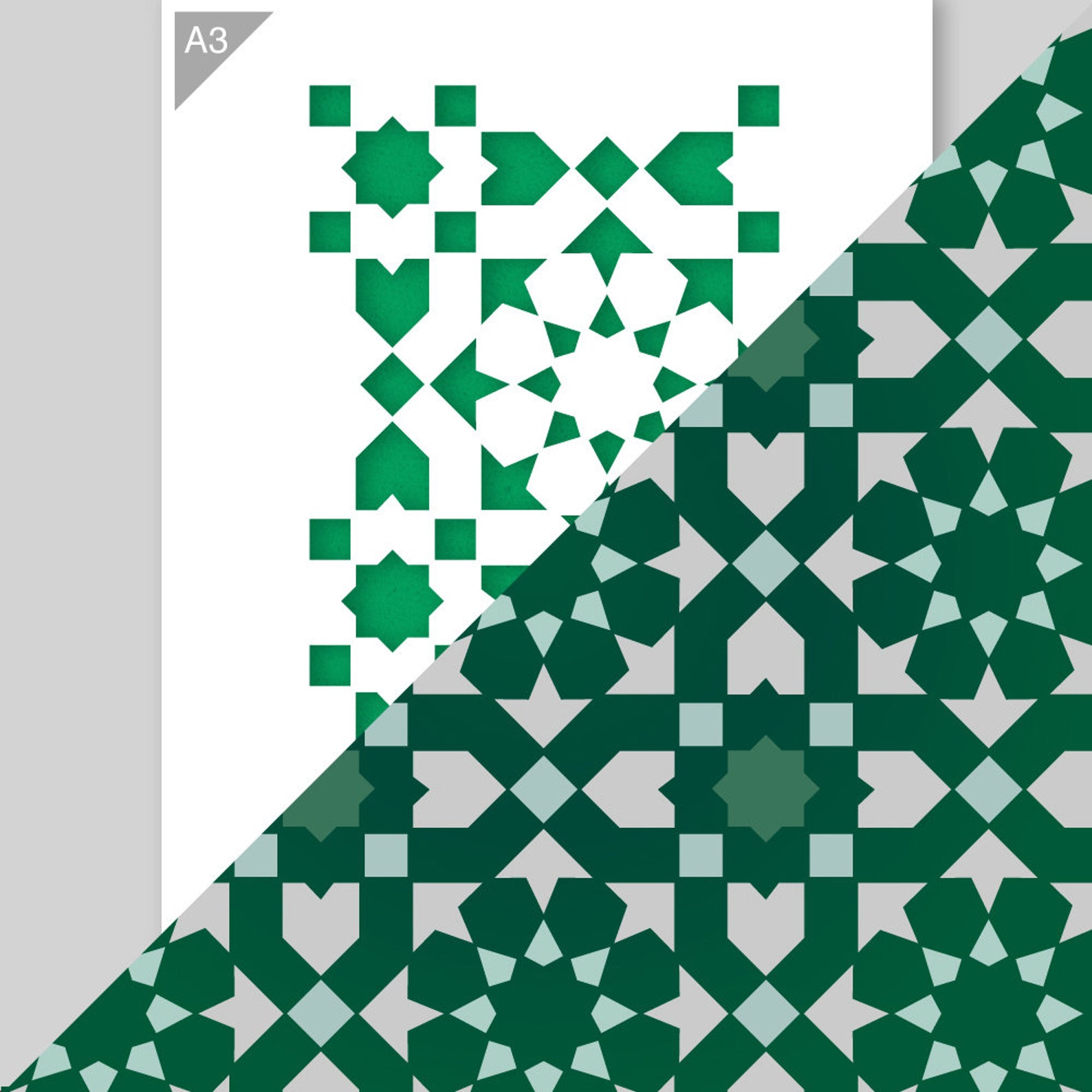 Tile Stencil Tile Pattern Template A3 Size Reusable - Etsy