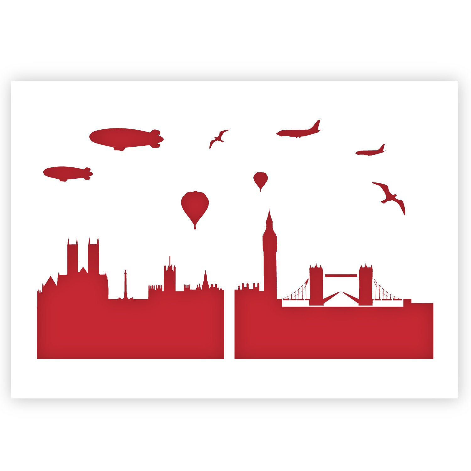 London Skyline Stencil Skyline Stencil London City Stencil - Etsy UK