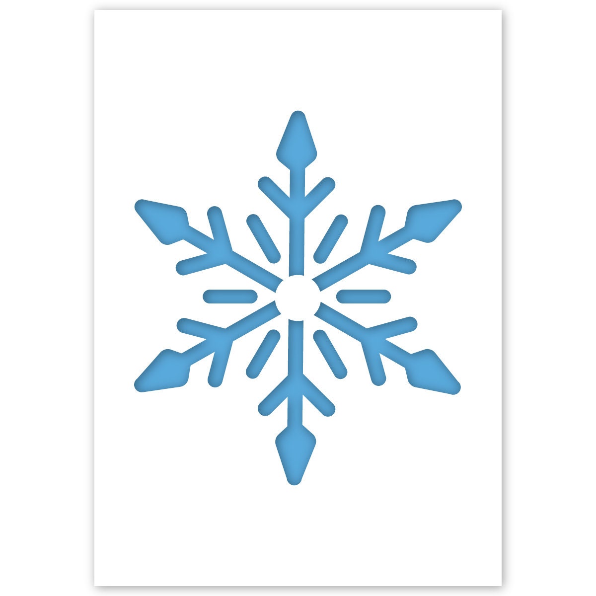 Blue Snowflake Stencil