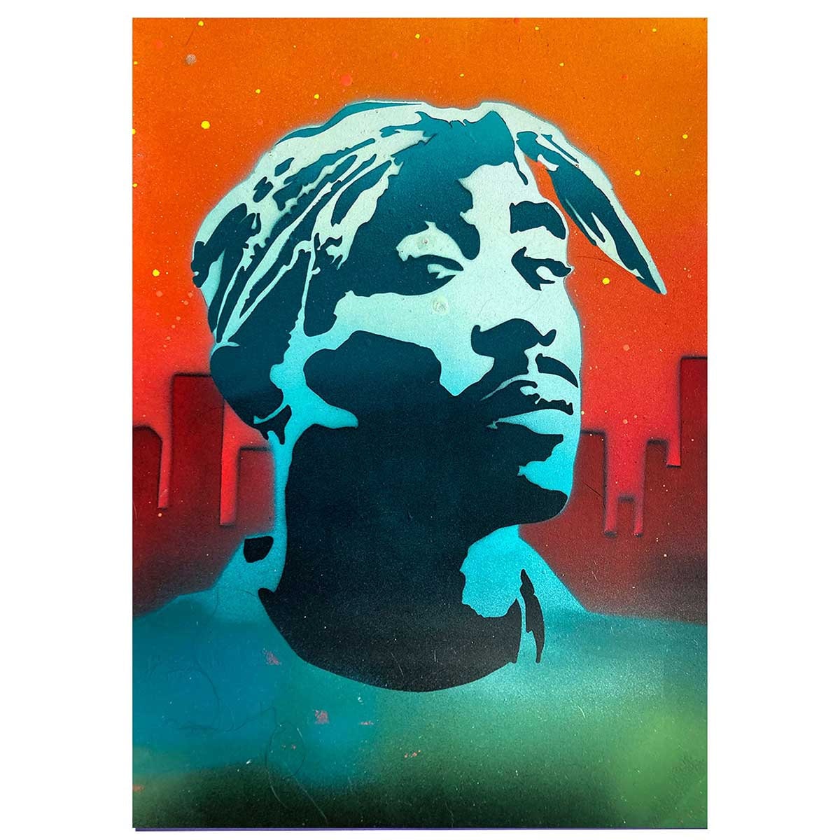 Tupac Shakur Stencil 2pac Stencil 2 Layers A3 Size Stencil - Etsy