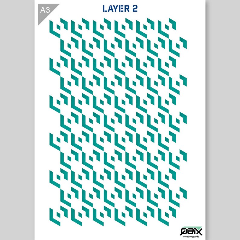 Cube Stencil Cubes Pattern Stencil Pattern Stencil 3 | Etsy