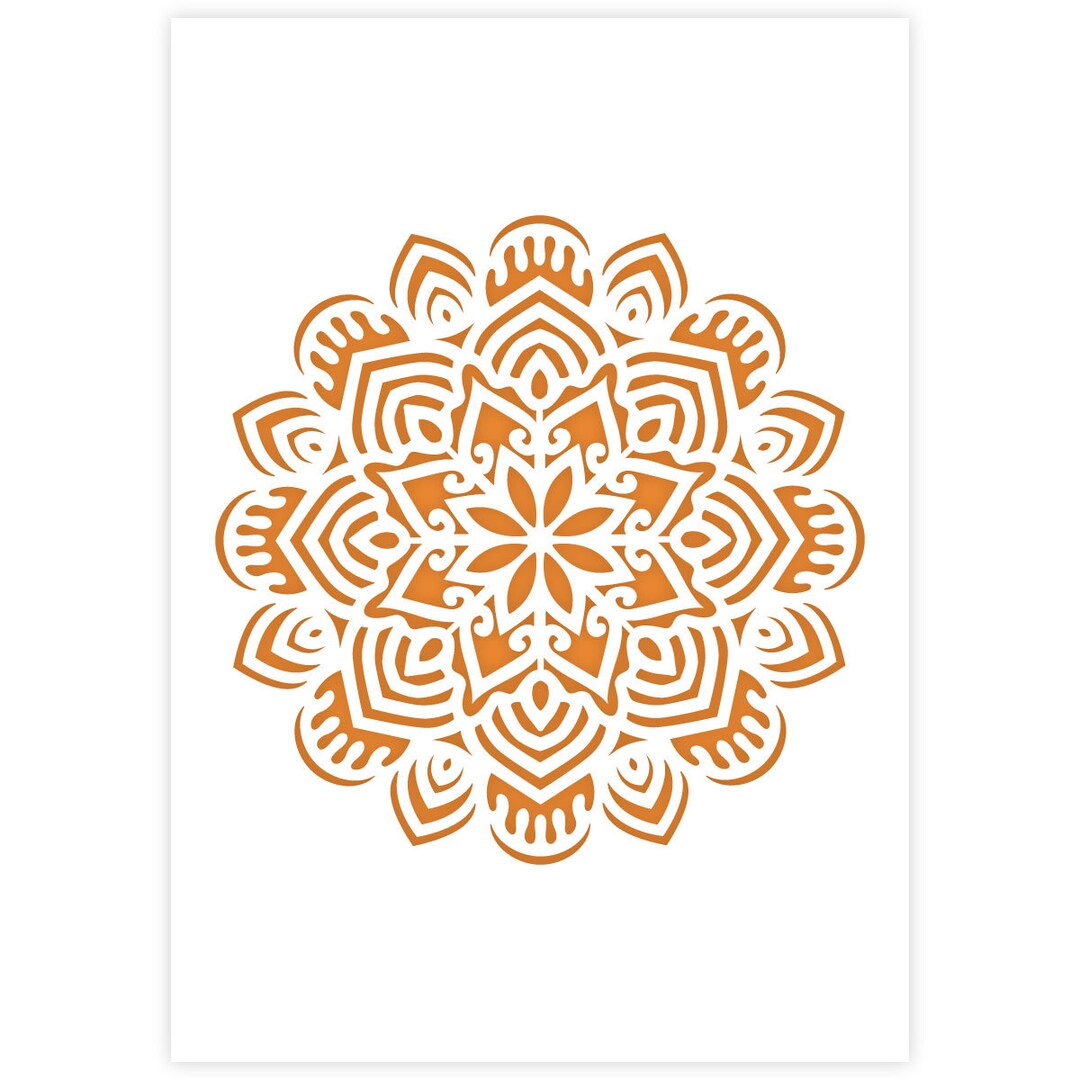 Mandala Stencil - A5 Mandala Stencil for Furniture, Walls, Floors ...