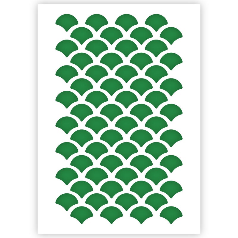 Fish Scale Stencil - Etsy