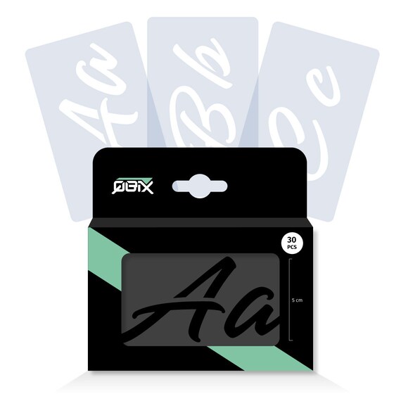 Letter Stencil Set Alphabet Stencil Script Stencil Font | Etsy