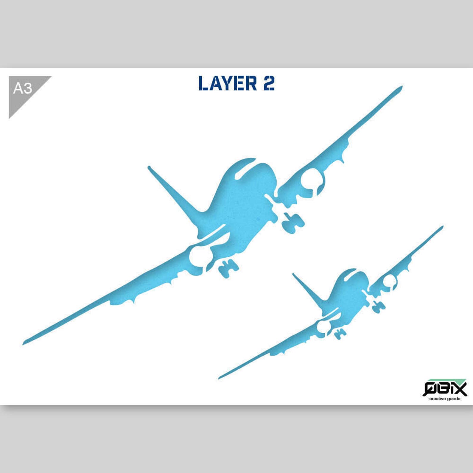 Airplane Stencil Plane Stencil Airplanes Stencil 2 - Etsy