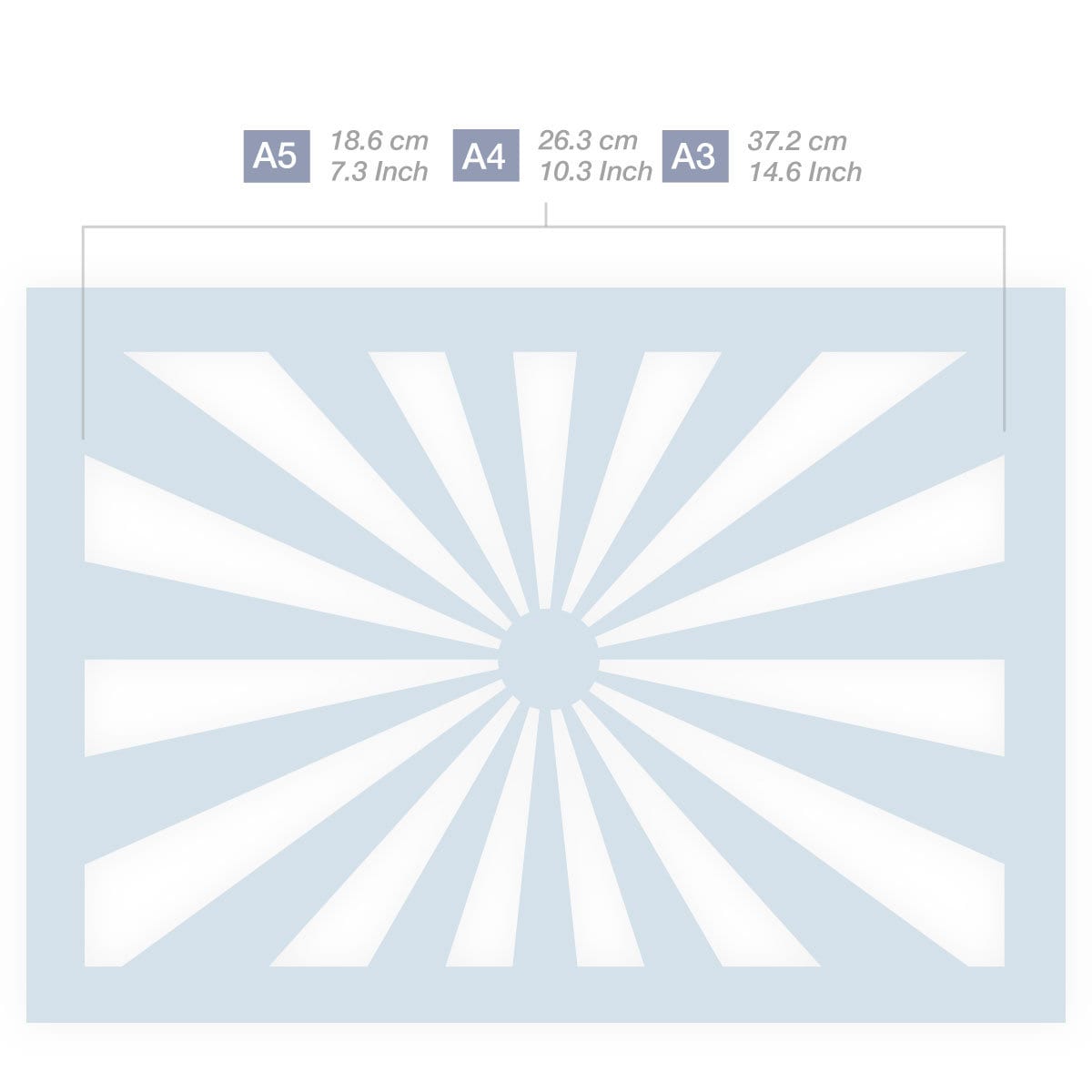 Sun Stencil Sun Template A5 / A4 Reusable Stencil for - Etsy