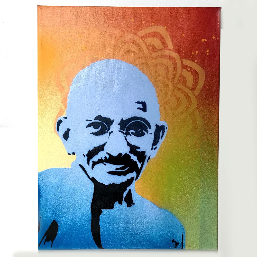Mahatma Gandhi Stencil 2 Layers A3 Size Stencil Reusable | Etsy