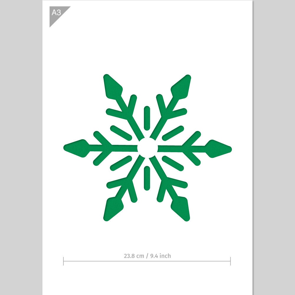 Snowflake Stencil Snow Stencil Snow Crystal Stencil A3 | Etsy