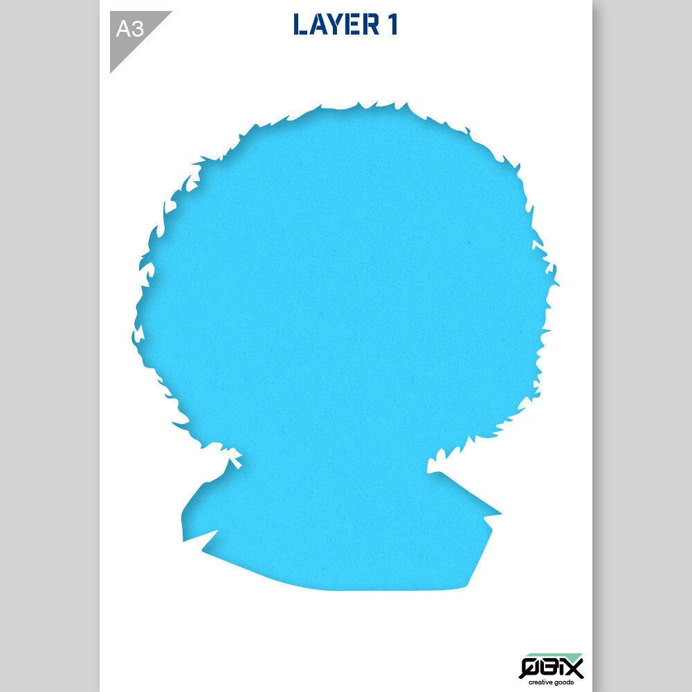 Jimi Hendrix Stencil 2 Layers A3 Size Stencil Reusable - Etsy