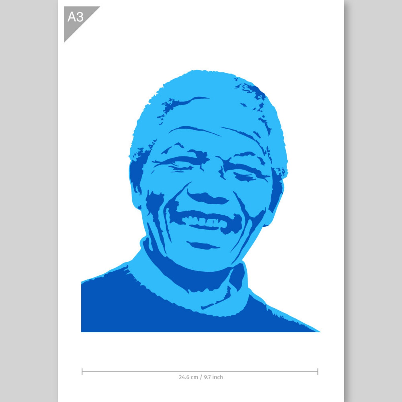 Nelson Mandela Stencil 2 Layers A3 Size Stencil Reusable | Etsy