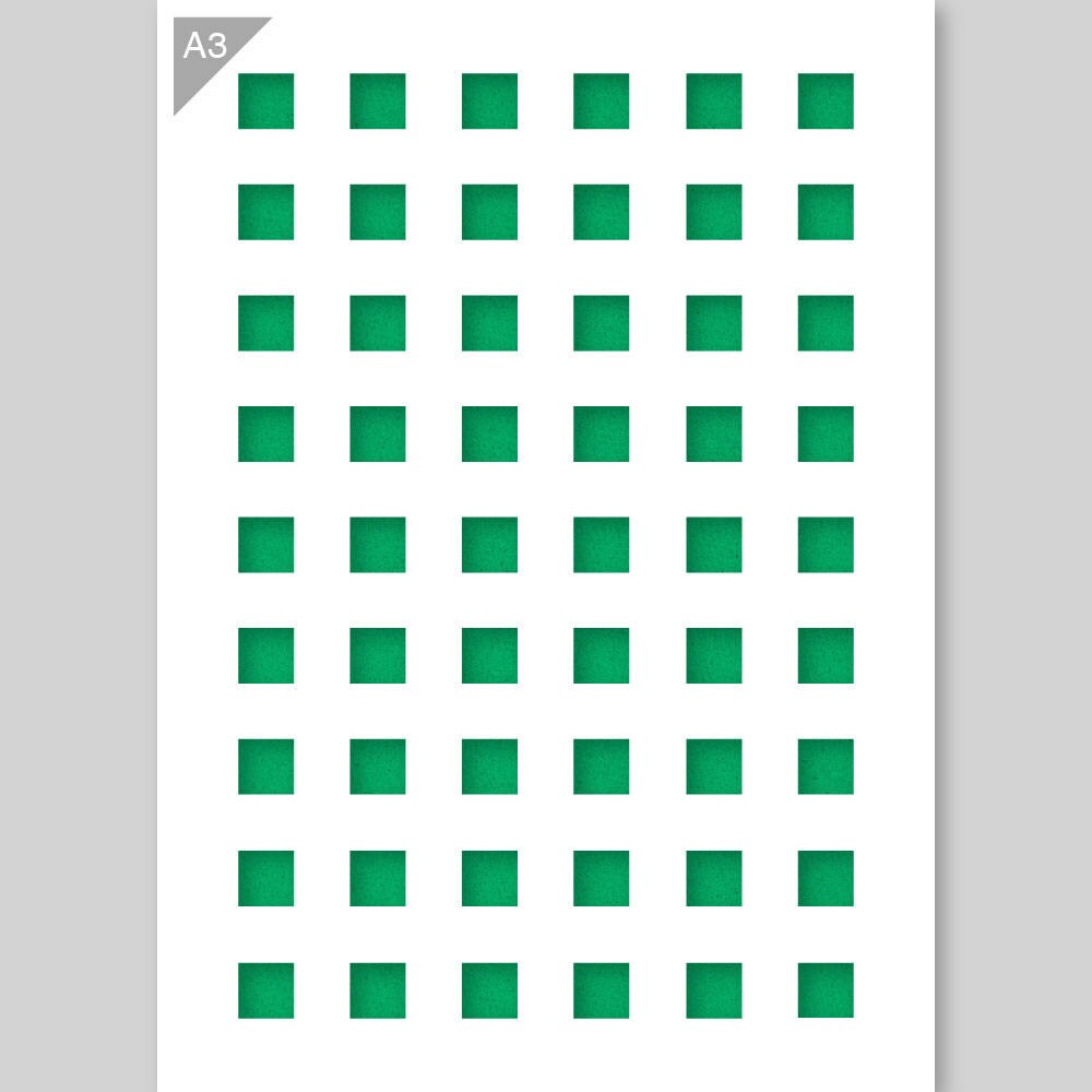 Squares Stencil Square Pattern Stencil Cube Stencil A3 | Etsy