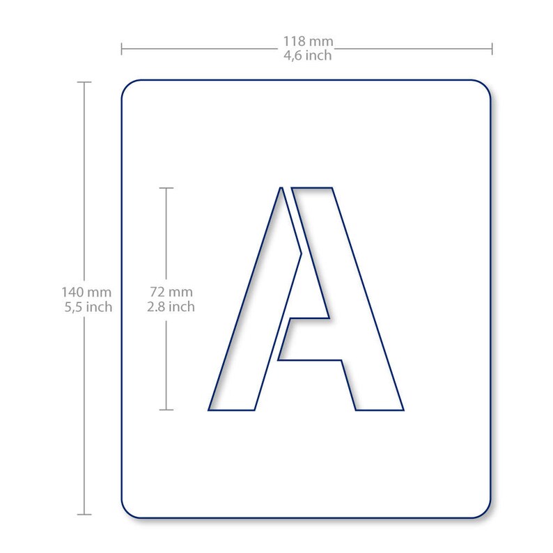 Letter Stencil Set Alphabet Stencil Uppercase Stencil Font - Etsy