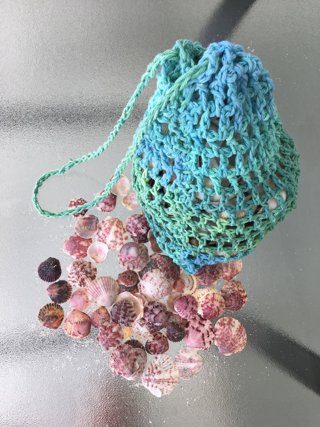 Crocheted Drawstring Seashell Bag Pattern - PDF - Etsy