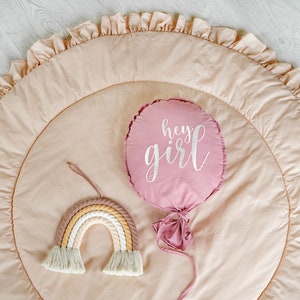 Baby play mat Padded baby play mat Round nursery rug Baby | Etsy