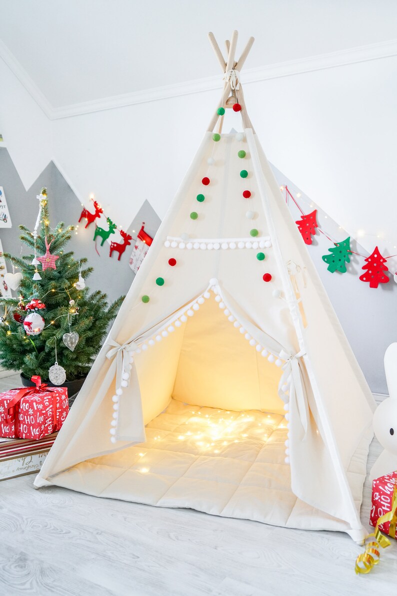 Natural Teepee Tent for Kid Kids Tipi Kids Teepee Tent | Etsy