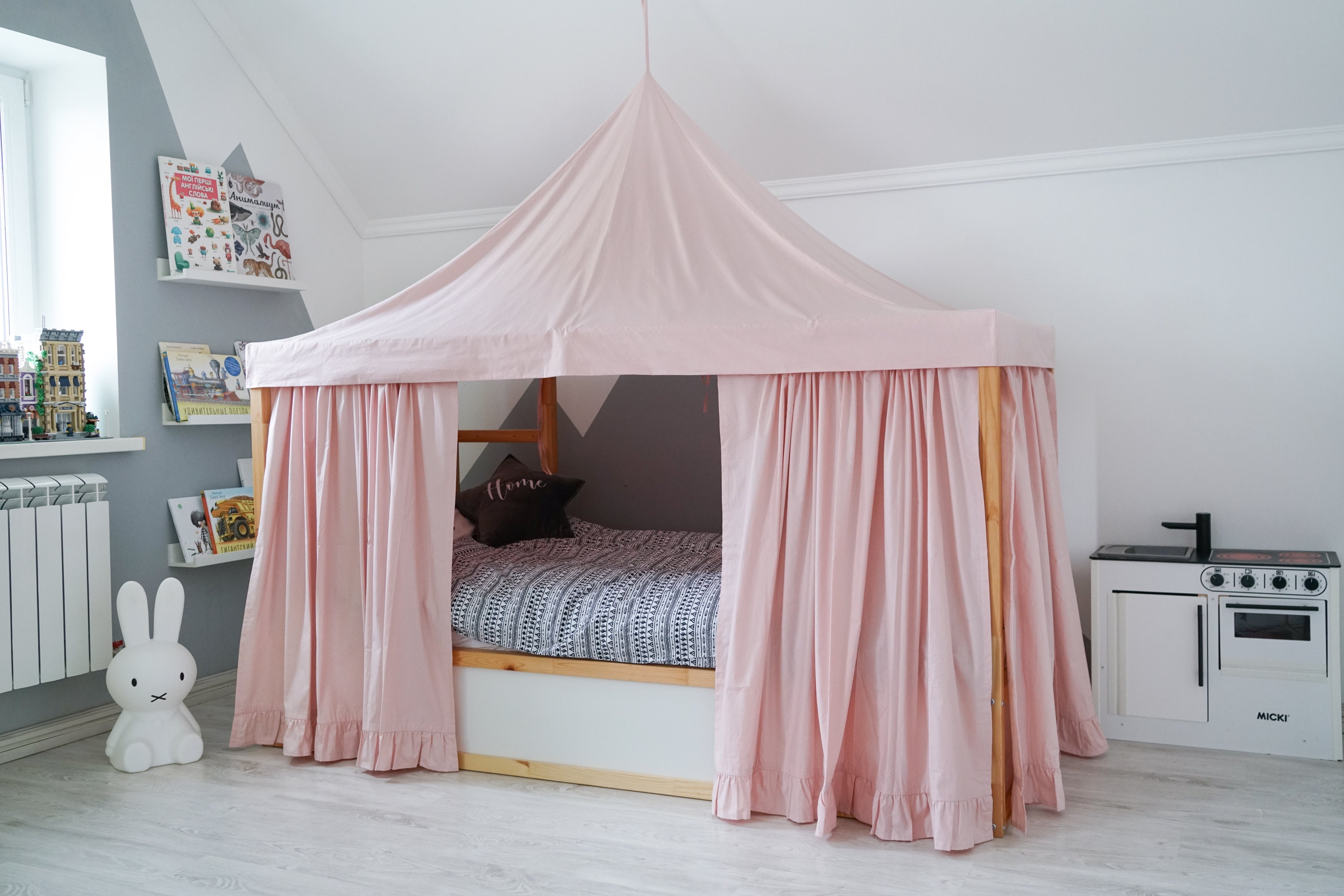 Pink bed canopy ikea store