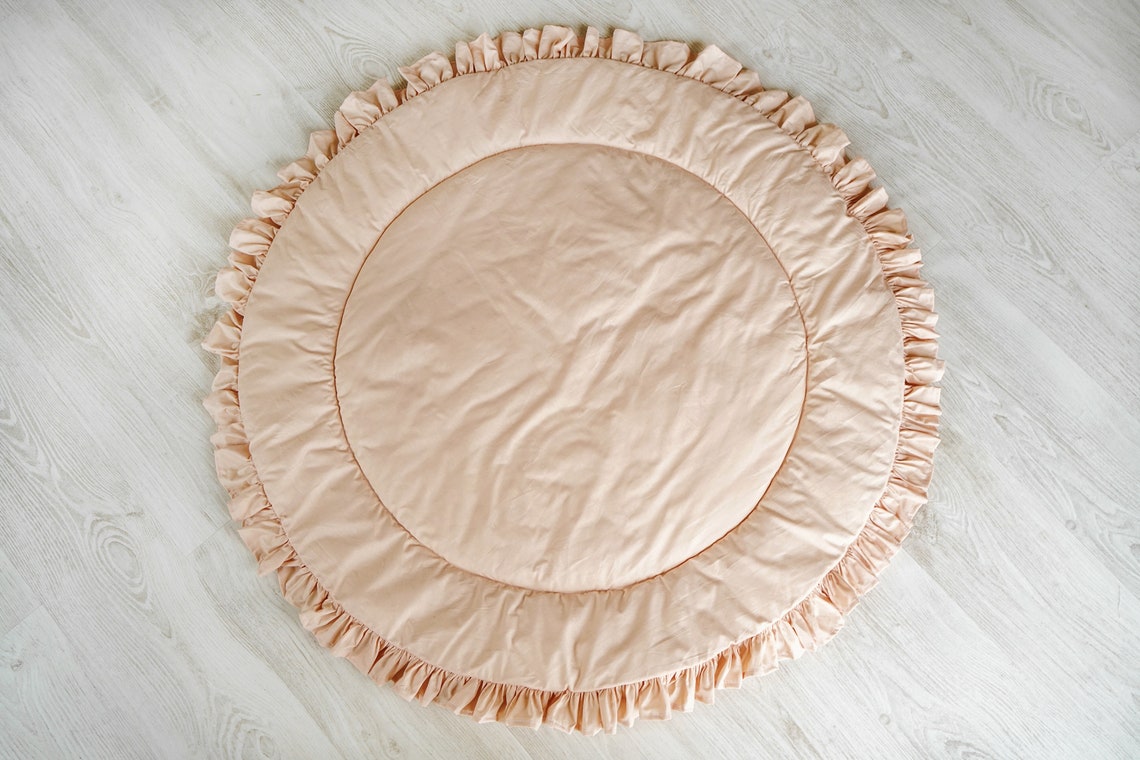 Baby play mat Padded baby play mat Round nursery rug Baby | Etsy