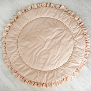 Baby Play Mat, Padded Baby Play Mat, Round Nursery Rug, Baby Activity ...