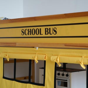 School Bus Curtains for Ikea Kura Bed, Ikea Kura Curtains, Loft Bed ...