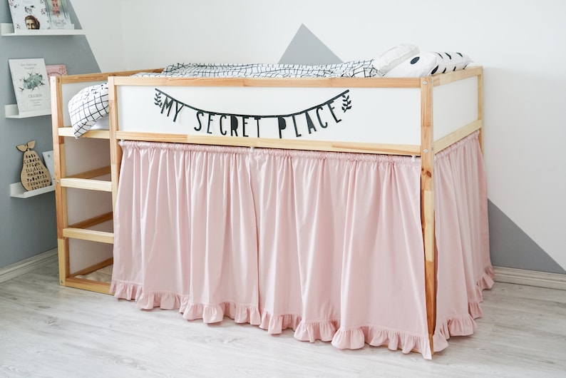 Fabric Kura Bed Curtains, IKEA Kura Bed Accessory for Girls Room - Etsy
