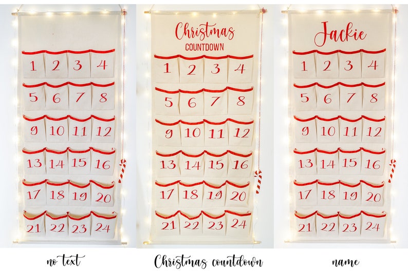 Christmas Advent Calendar for Kids, Personalized Kids Advent Calendar ...