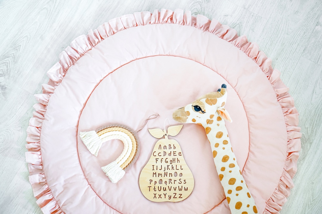 Baby Play Mat, Round Nursery Rug, Ruffled Baby Activity Mat, Play Mat ...