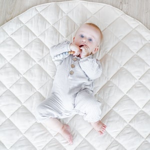 Round Padded Baby Play Mat, Round Nursery Rug, Baby Activity Mat, Play ...