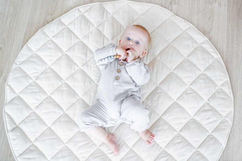 Round Padded Baby Play Mat, Round Nursery Rug, Baby Activity Mat, Play ...
