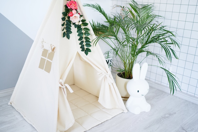 Small 36 Inches Kids Teepee, Teepee Tent for Kids, Natural Kids Tent ...