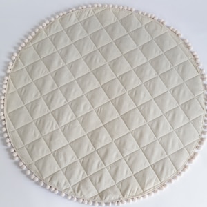 Round Padded Baby Play Mat, Round Nursery Rug, Baby Activity Mat, Play ...