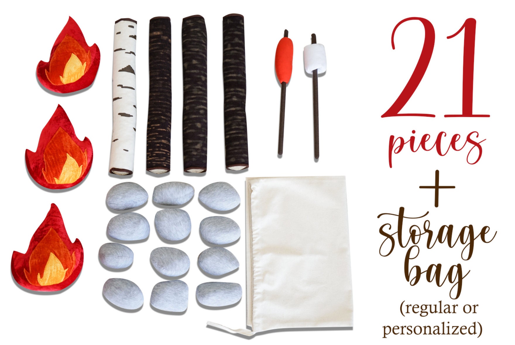 Personalized Campfire Set Kids Campfire Pretend Campfire | Etsy