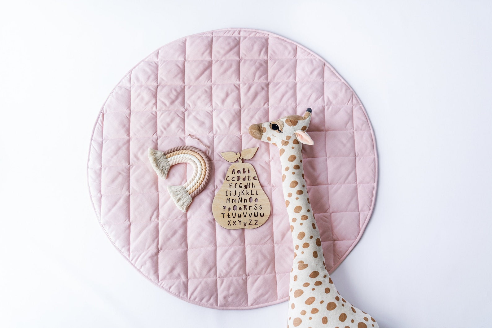 Round Padded Baby Play Mat, Round Nursery Rug, Baby Activity Mat, Play ...