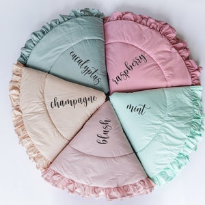 Baby Play Mat, Padded Baby Play Mat, Round Nursery Rug, Baby Activity ...