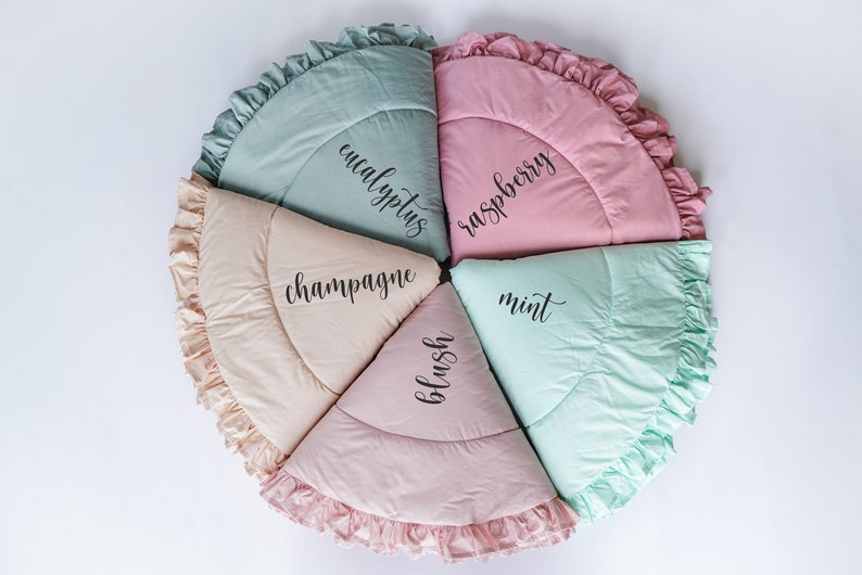 Baby Play Mat Padded Baby Play Mat Round Nursery Rug Baby - Etsy
