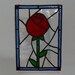 Rose Stained Glass Panel for Wall Window or - Etsy