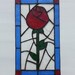 Rose Stained Glass Panel for Wall Window or - Etsy