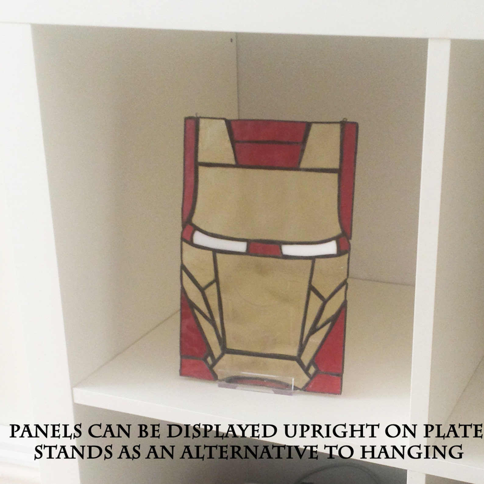 Iron Man Stained Glass Panel, for Wall, Window or Suncatcher. - Etsy