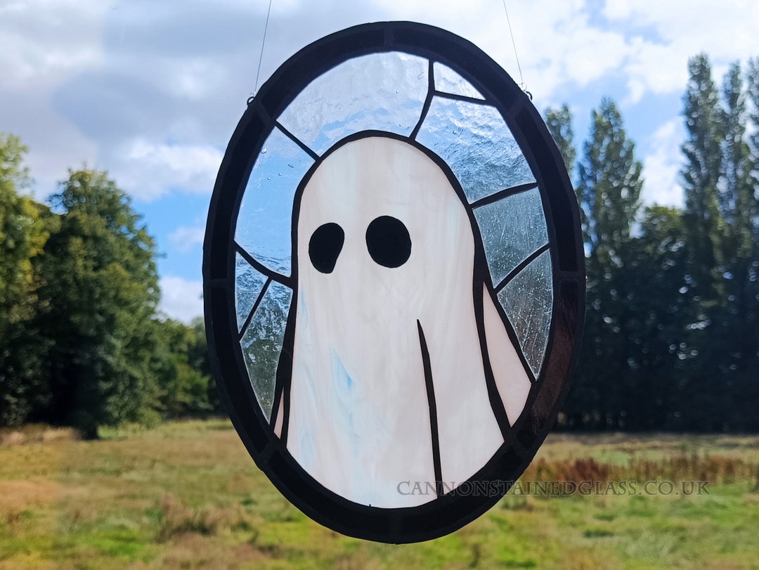 Ghost Stained Glass Panel, for Wall, Window or Suncatcher. Sheet Ghost ...