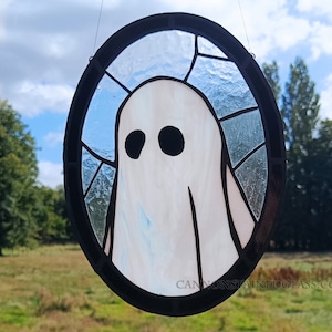 Ghost Stained Glass Panel, for Wall, Window or Suncatcher. Sheet Ghost ...