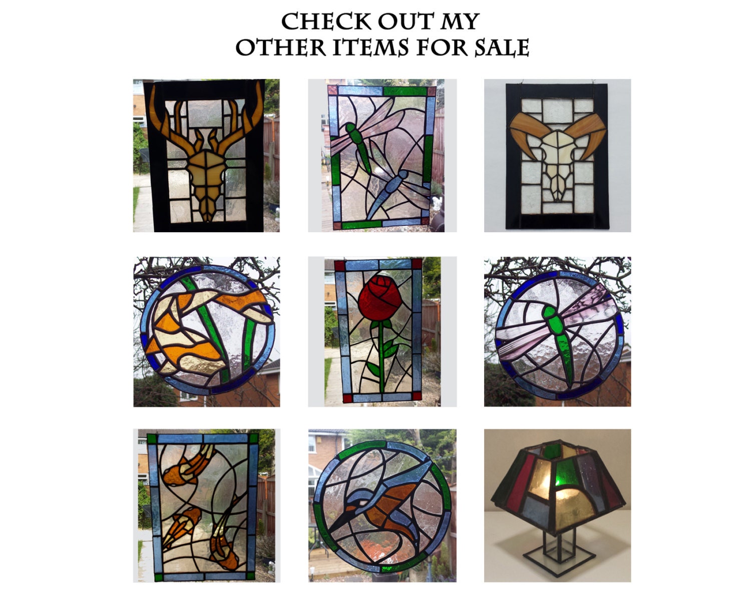 Ram Skull Stained Glass Panel for Wall Window or Suncatcher - Etsy