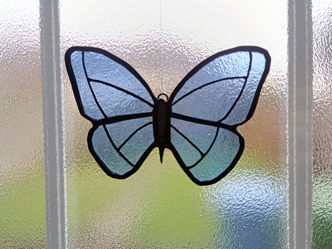 Stained Glass Butterfly Window Hanging Suncatcher - Etsy