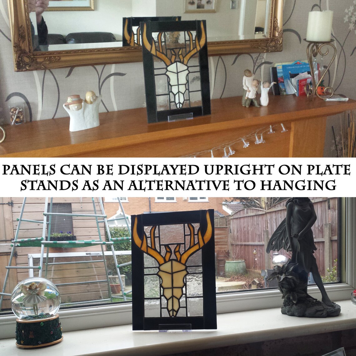 Ram Skull Stained Glass Panel for Wall Window or Suncatcher - Etsy