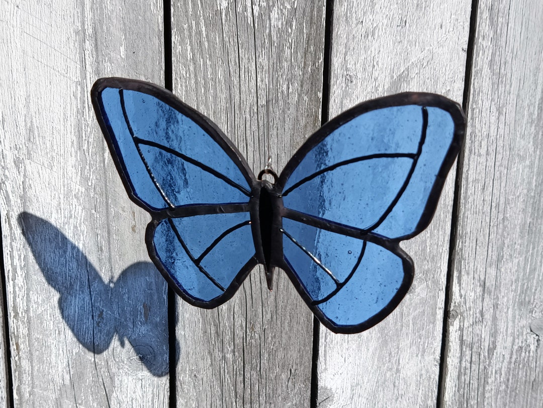 Stained Glass Butterfly Window Hanging Suncatcher - Etsy