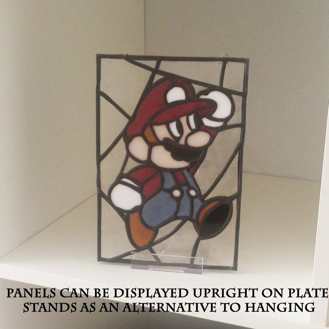 Super Mario Stained Glass Panel / Hanger for wall window or | Etsy