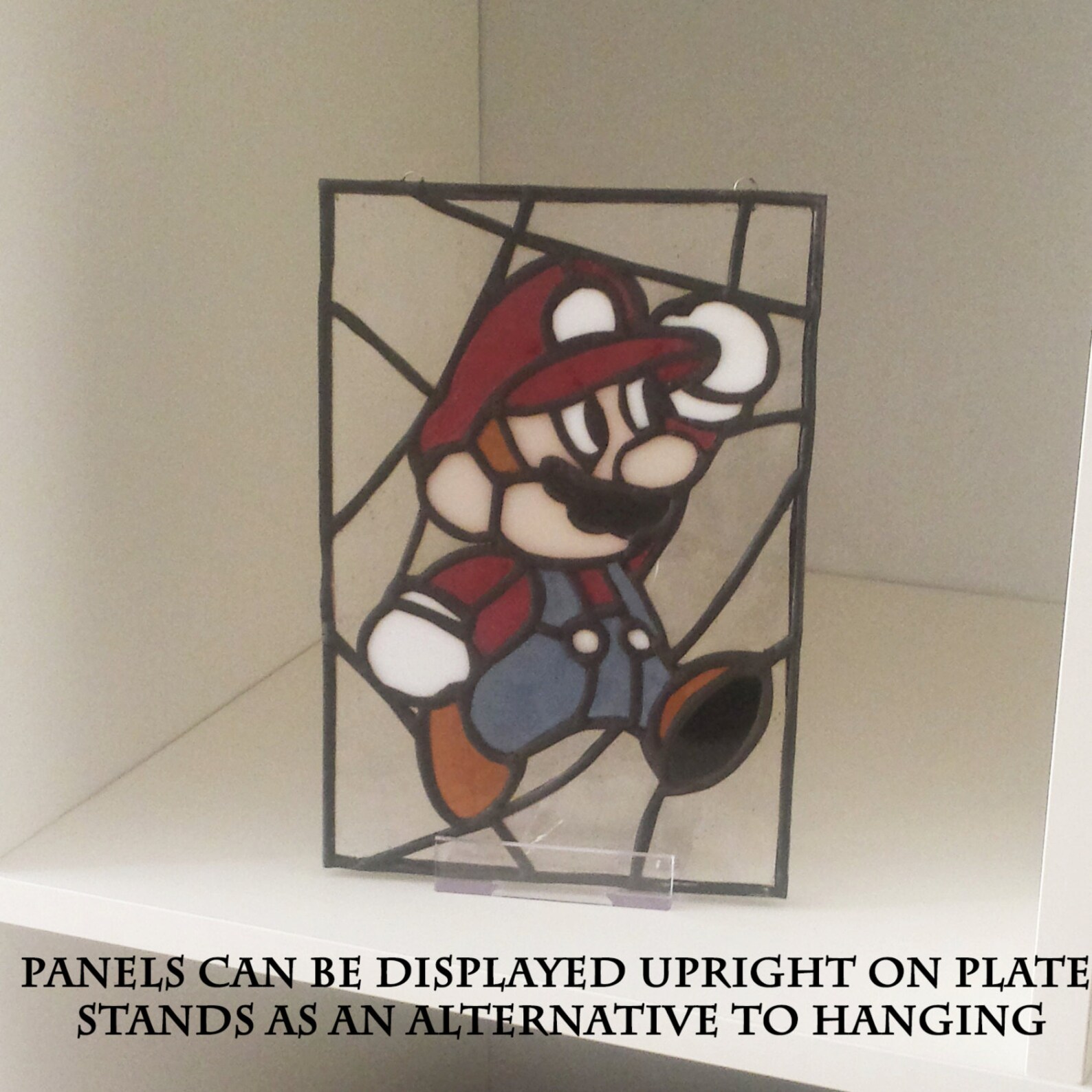 Super Mario Stained Glass Panel / Hanger for wall window or | Etsy