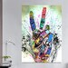 Graffiti Peace Sign Hand Printed Wrapped Frame Canvas or - Etsy