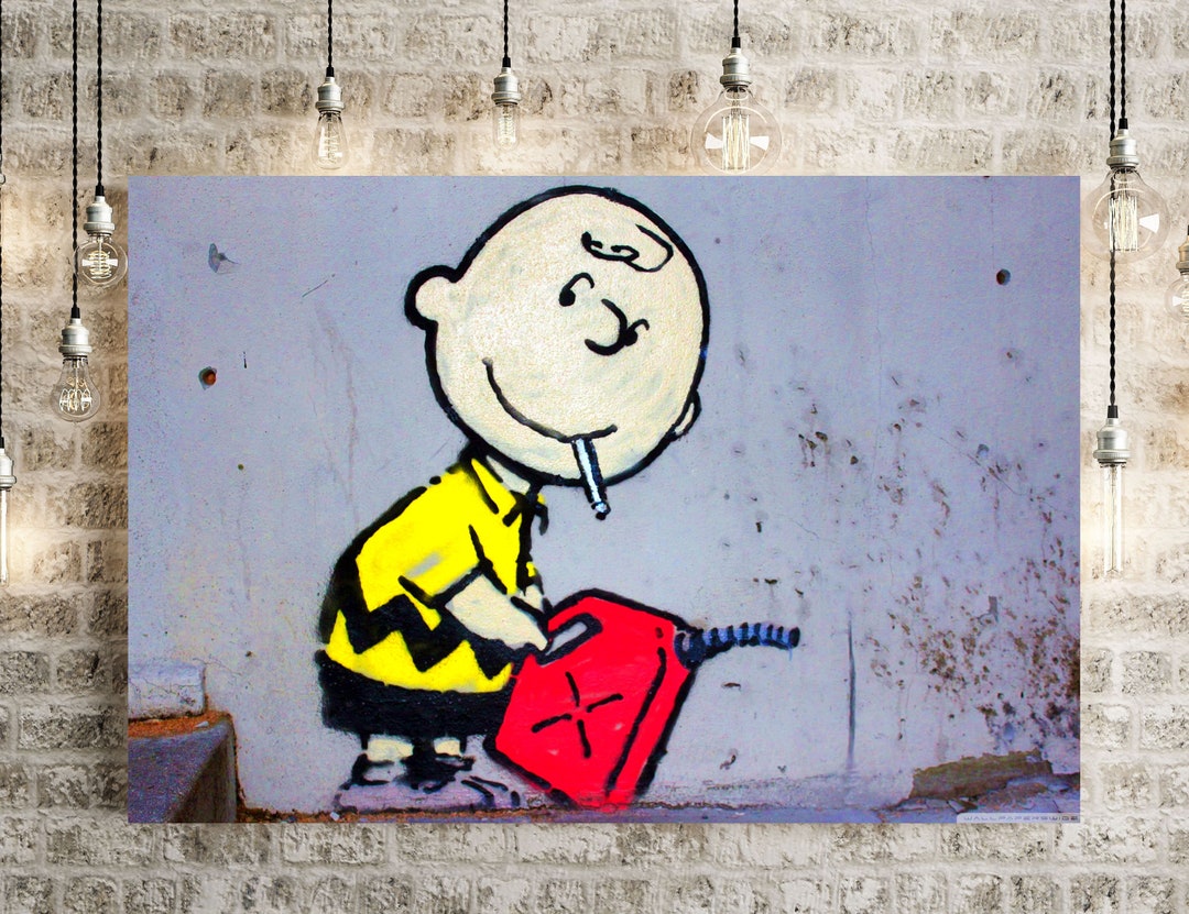 Banksy Charlie Brown Fire Starter Graffiti Street Art Printed Box ...